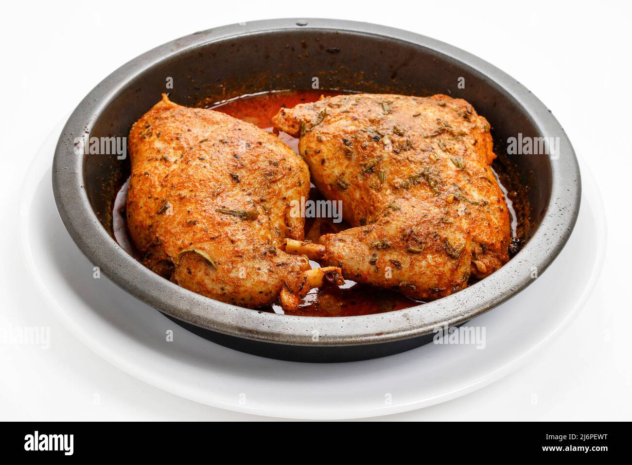 Rabbit meat sauce herbs hi-res stock photography and images - Alamy