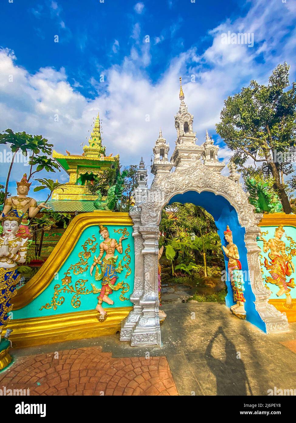 Wat Saeng Kaeo Phothiyan temple in Chiang Rai, Thailand, south east ...