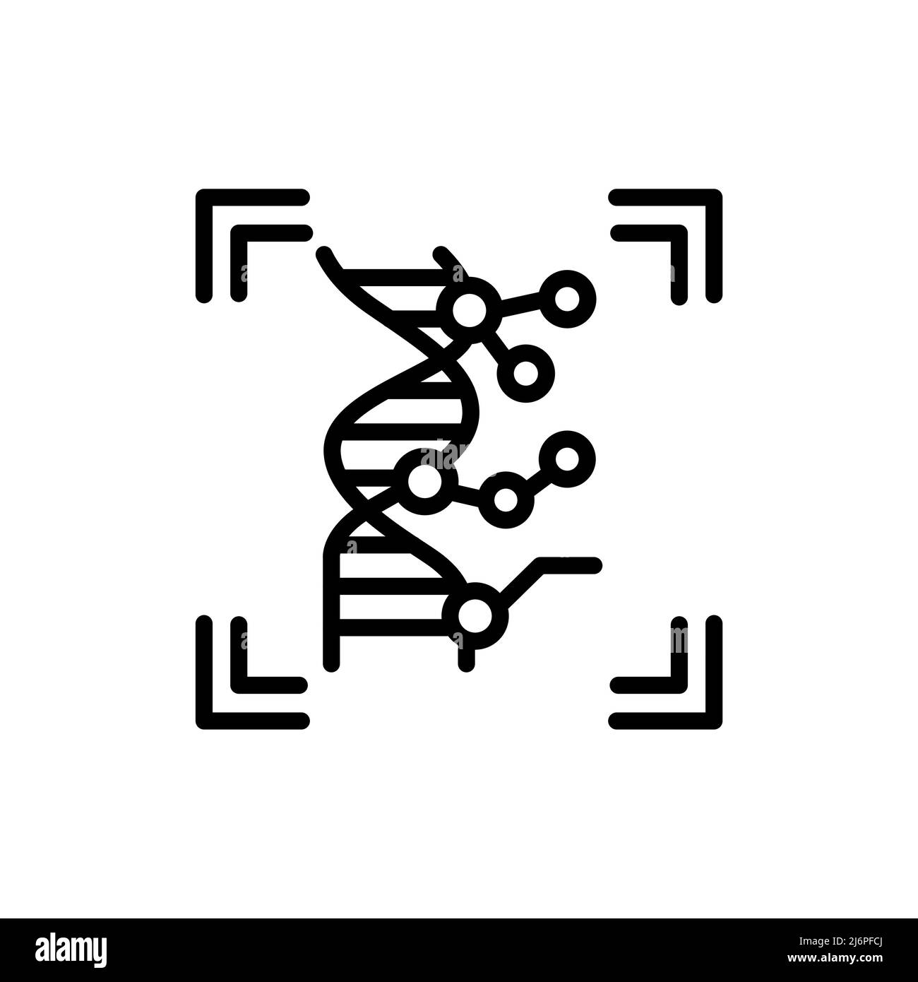 Dna identification olor line icon. ID and verifying person. Pictogram ...