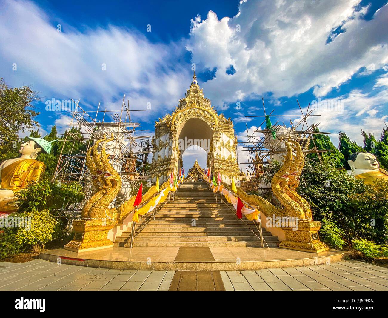 Wat Saeng Kaeo Phothiyan temple in Chiang Rai, Thailand, south east ...