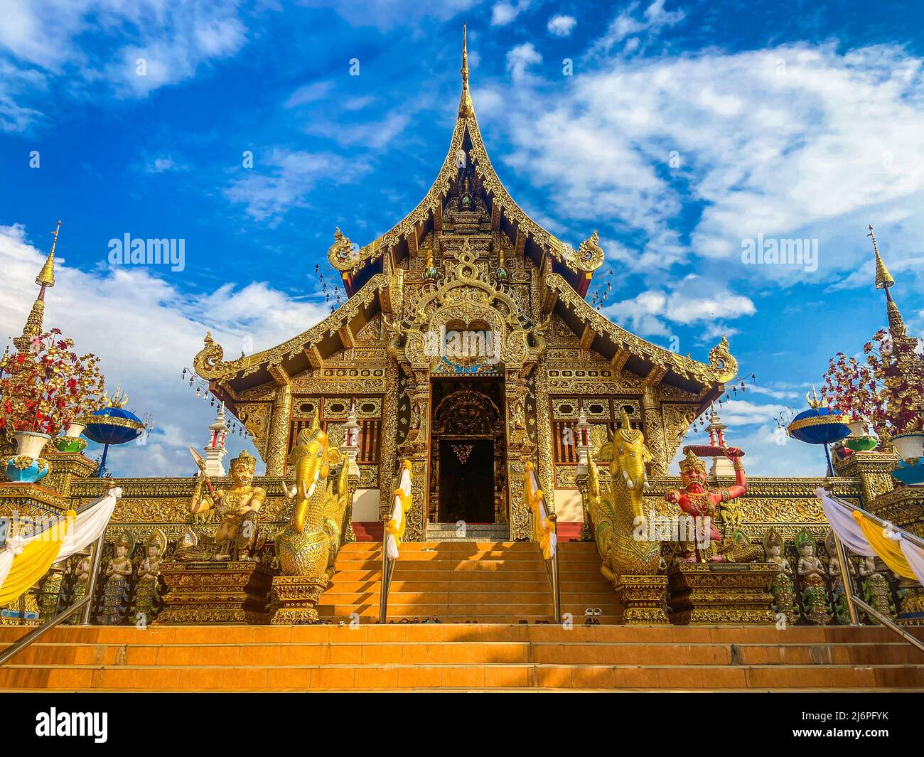 Wat Saeng Kaeo Phothiyan temple in Chiang Rai, Thailand, south east ...