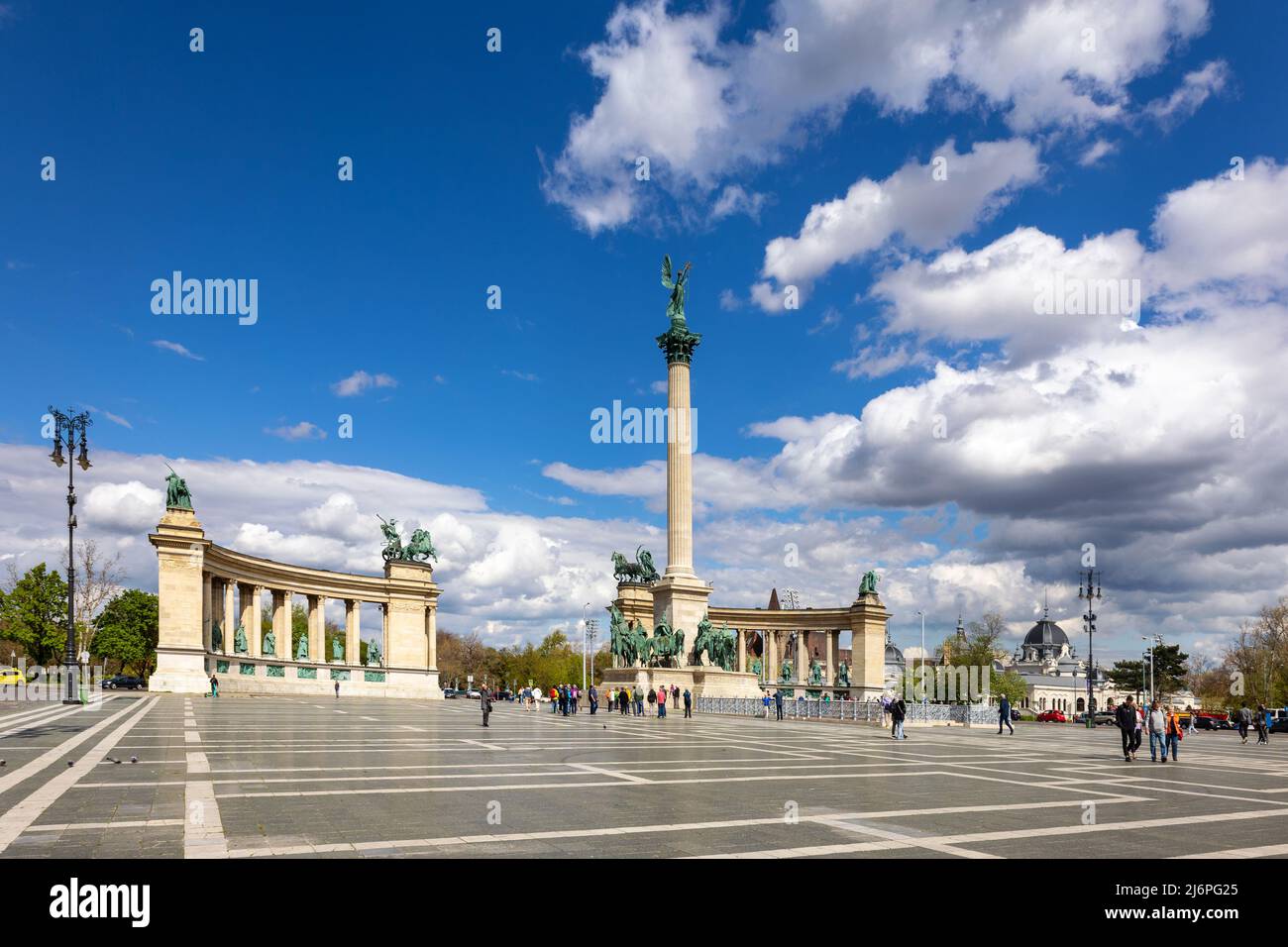Millennium Monument on the Heroes' Square, Budapest, Hungary, Europe ...