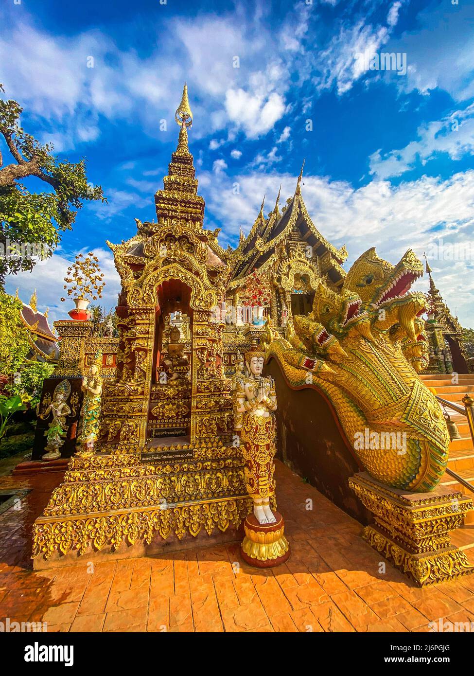 Wat Saeng Kaeo Phothiyan temple in Chiang Rai, Thailand, south east ...