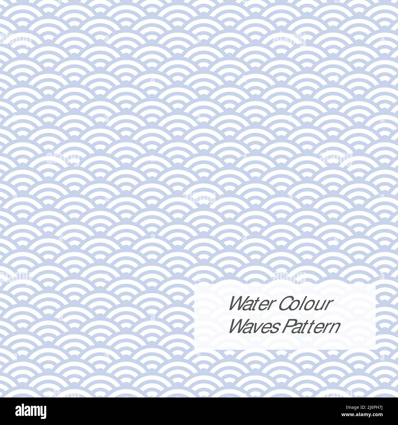 seamless ocean waves pattern light blue water colour Stock Vector Image ...