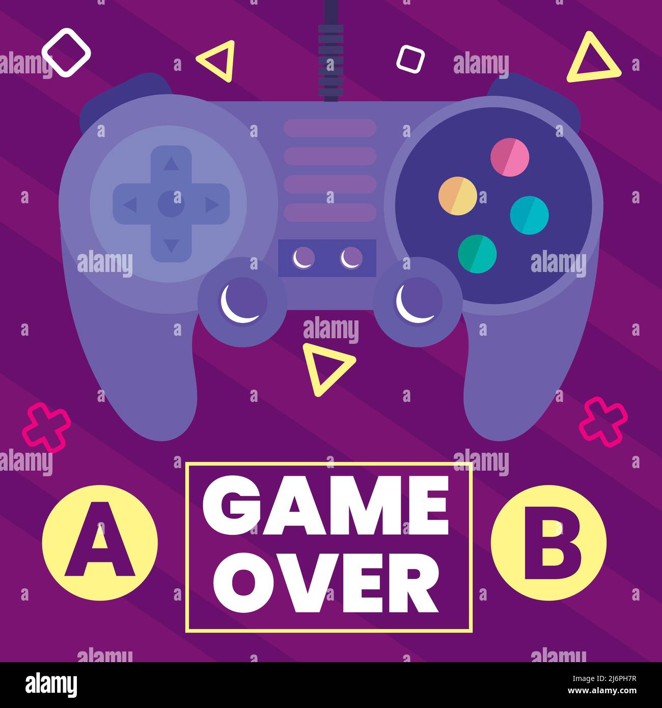 game over lettering Stock Vector Image & Art - Alamy