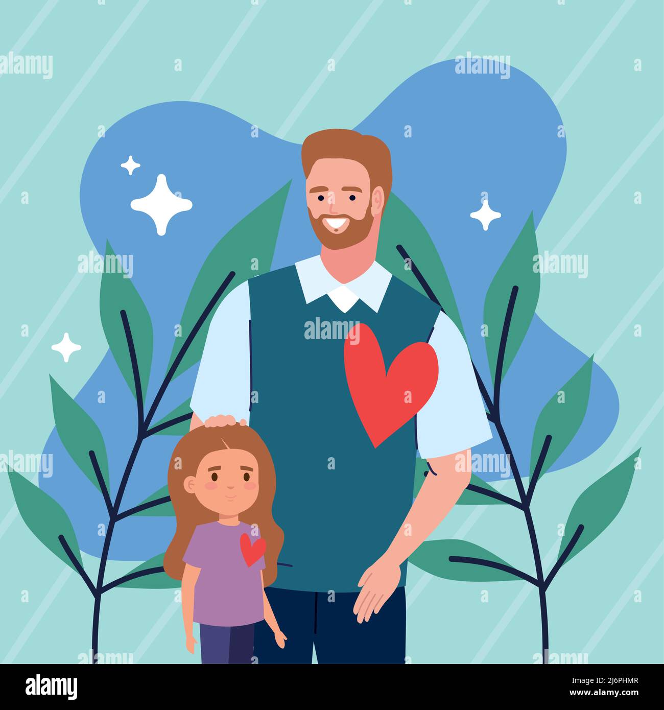 father and daughter Stock Vector Image & Art - Alamy