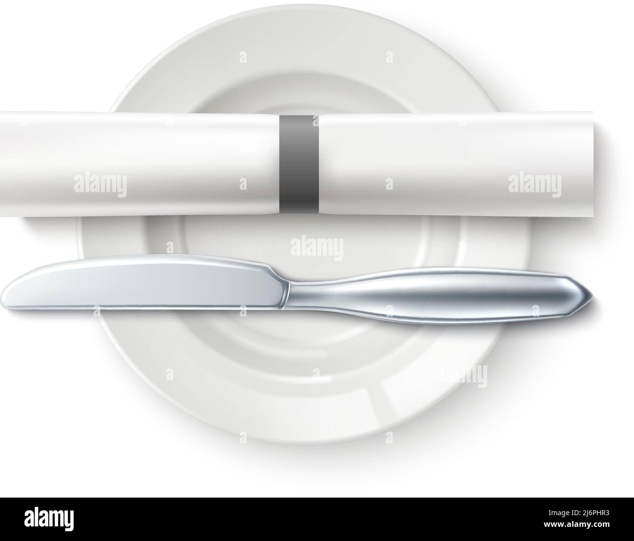 Table setting plate napkin Stock Vector Images - Alamy