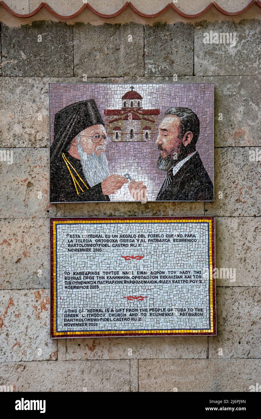 Mosaic commemorating the meeting of Patriarch of Constantinople ...