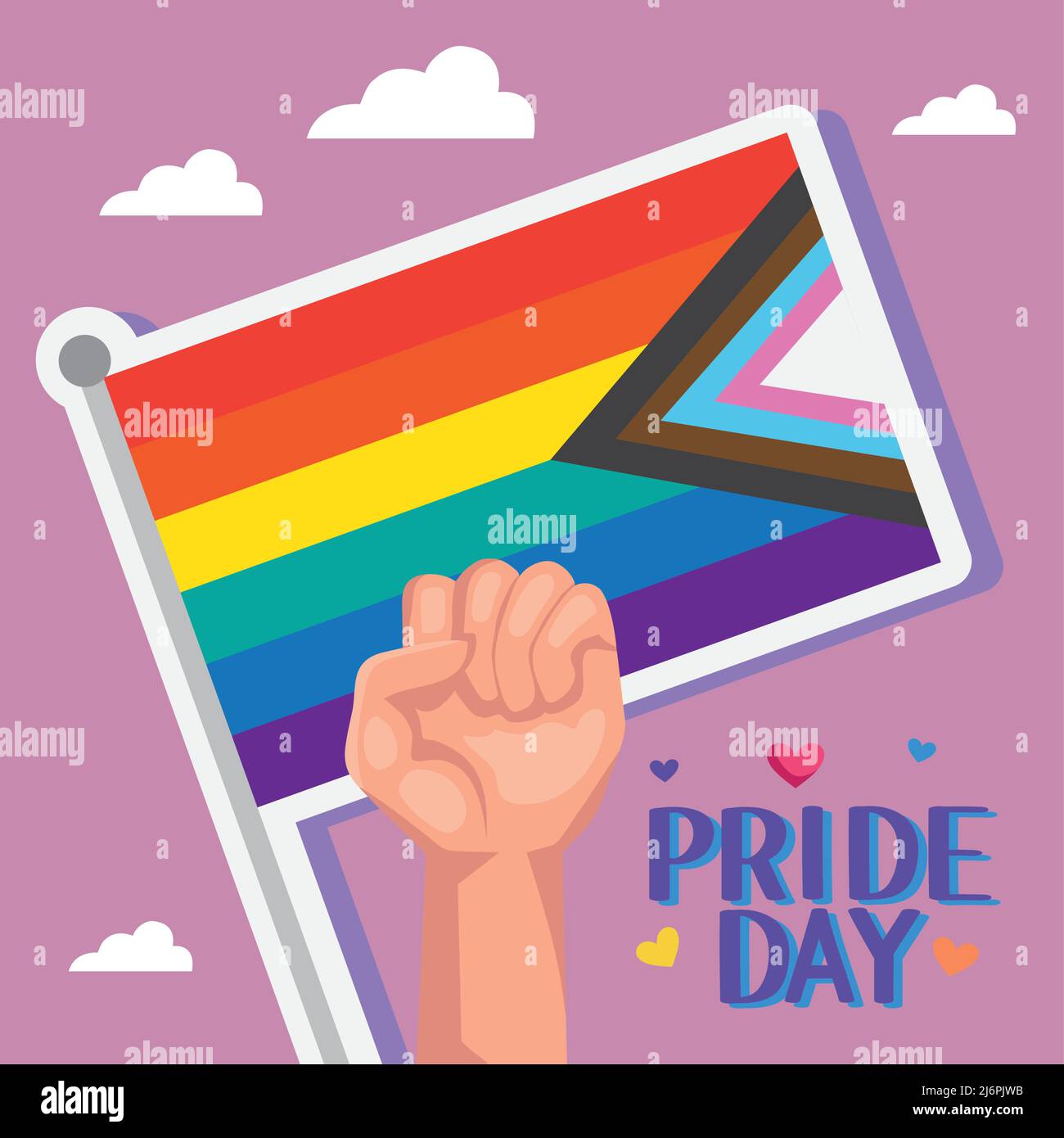 pride day lettering with flag Stock Vector Image & Art - Alamy
