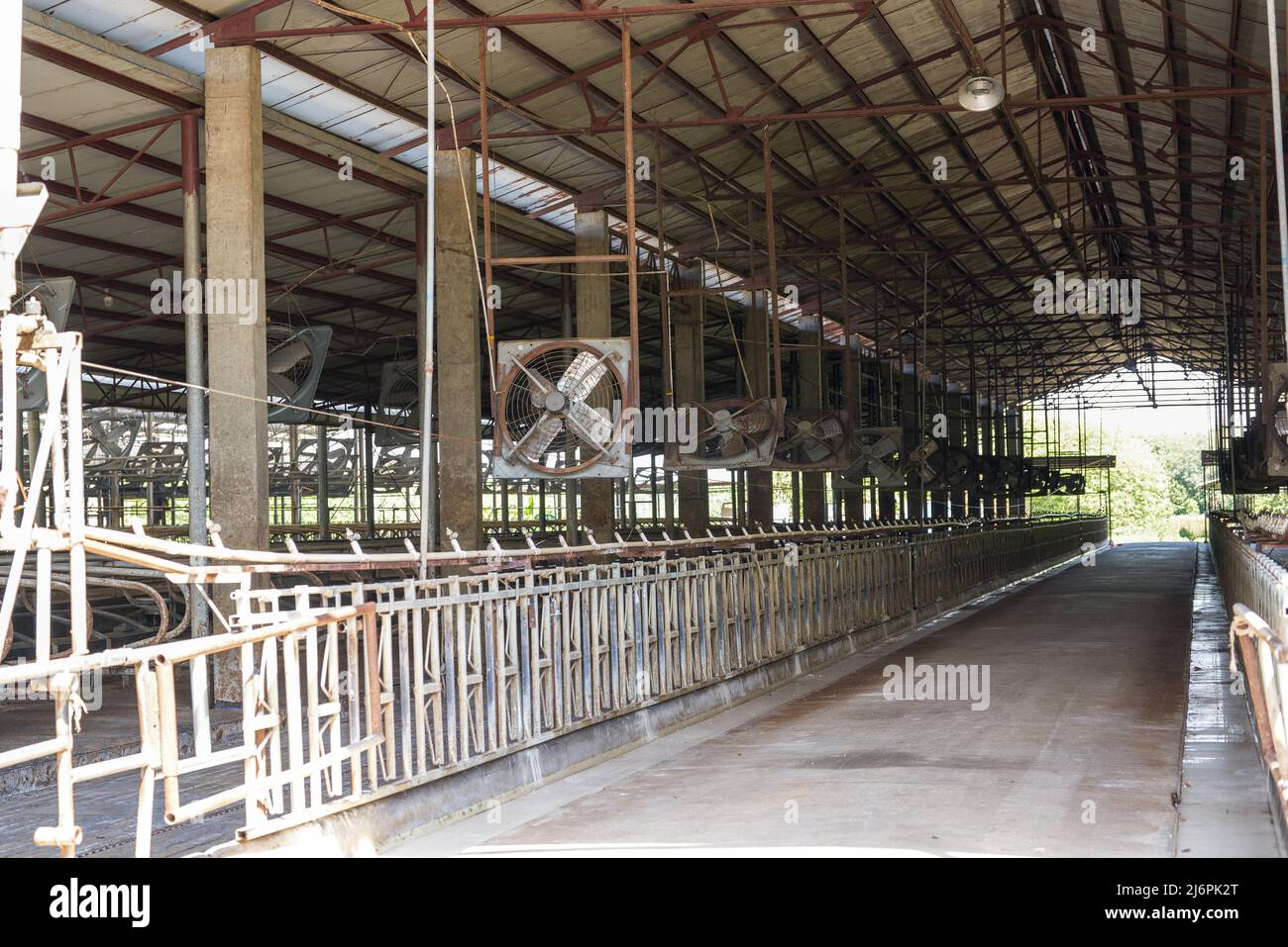 Vacant factory building of a professional dairy farming base Stock ...