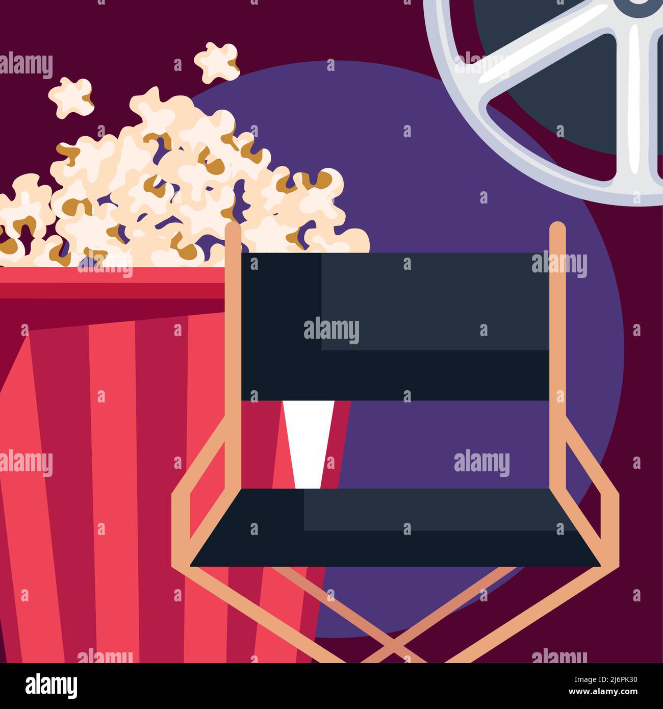 director chair and pop corn Stock Vector Image & Art - Alamy