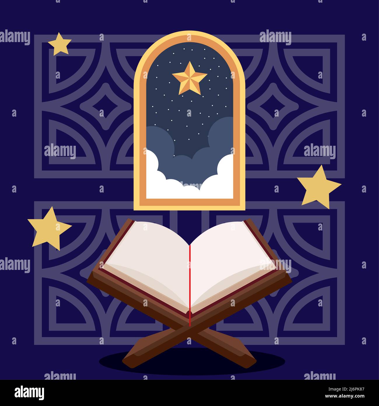 quran book with stars Stock Vector Image & Art - Alamy