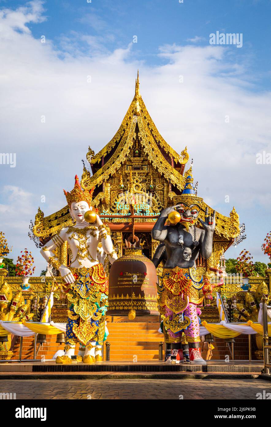 Wat Saeng Kaeo Phothiyan temple in Chiang Rai, Thailand, south east ...