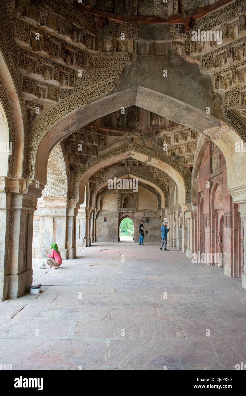 The view of antique type window from the old Indian fort Stock Photo ...