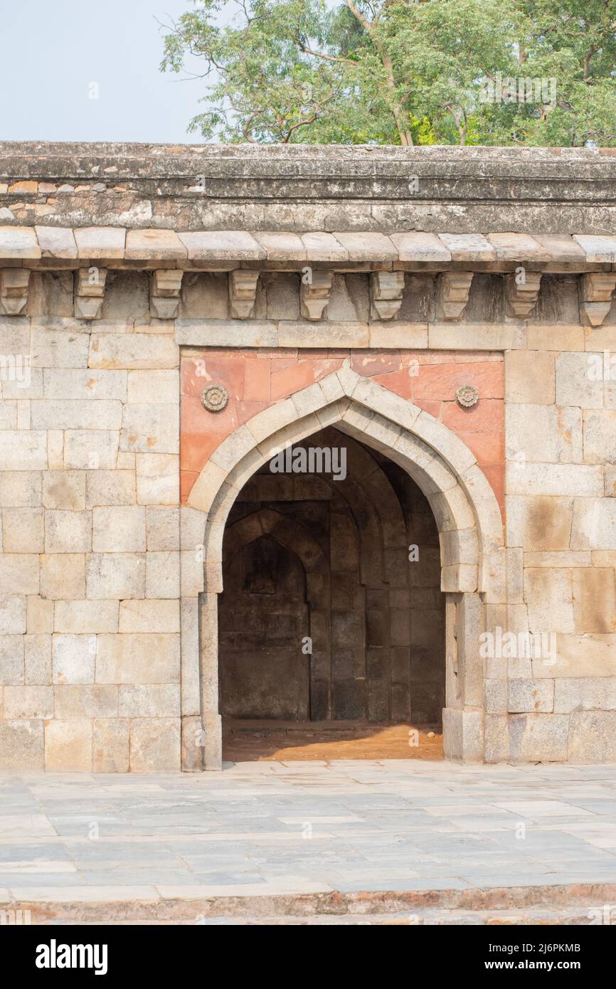 The view of antique type window from the old Indian fort Stock Photo ...