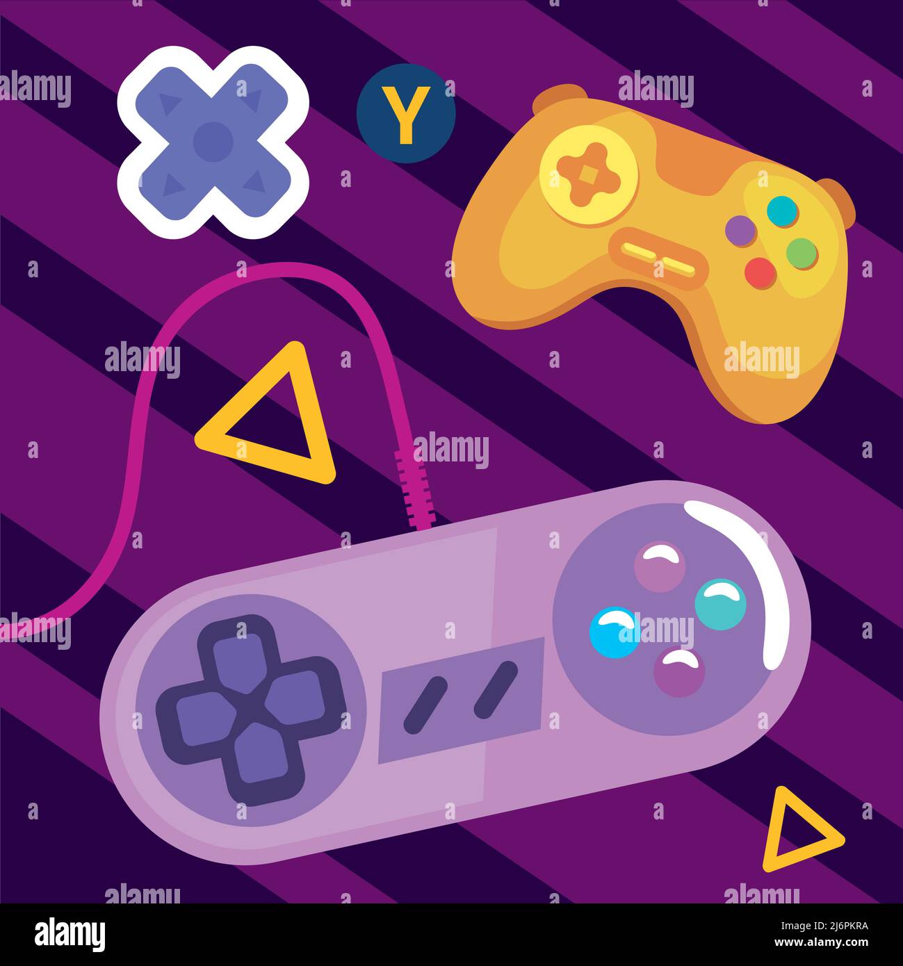 video game control with figures Stock Vector Image & Art - Alamy