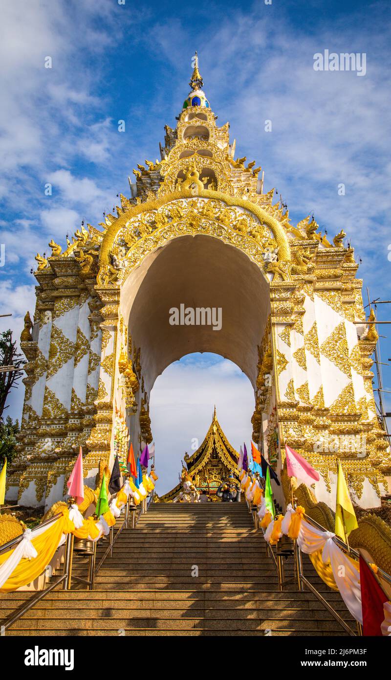 Wat Saeng Kaeo Phothiyan temple in Chiang Rai, Thailand, south east ...
