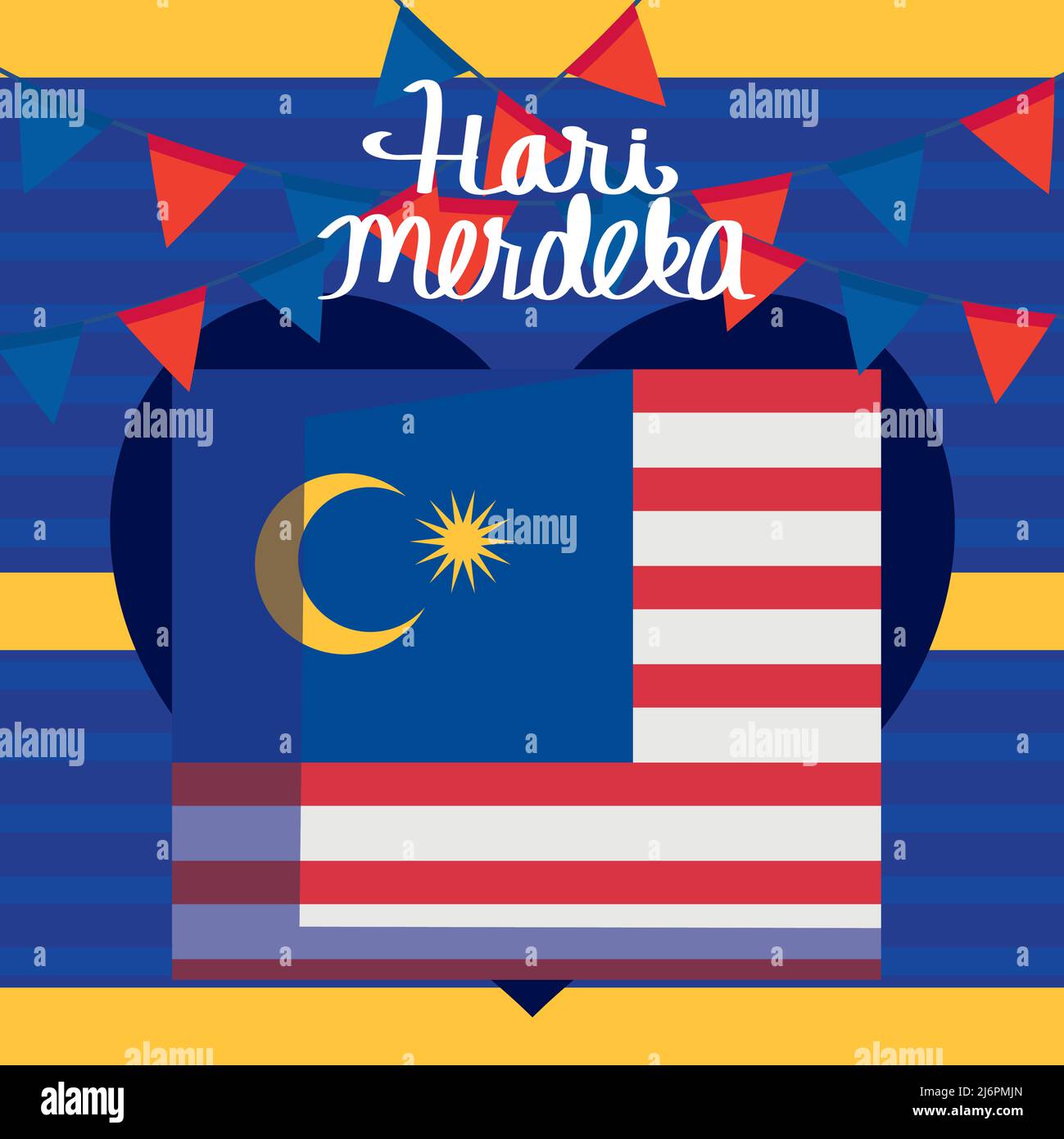 hari merdeka lettering with heart Stock Vector Image & Art - Alamy