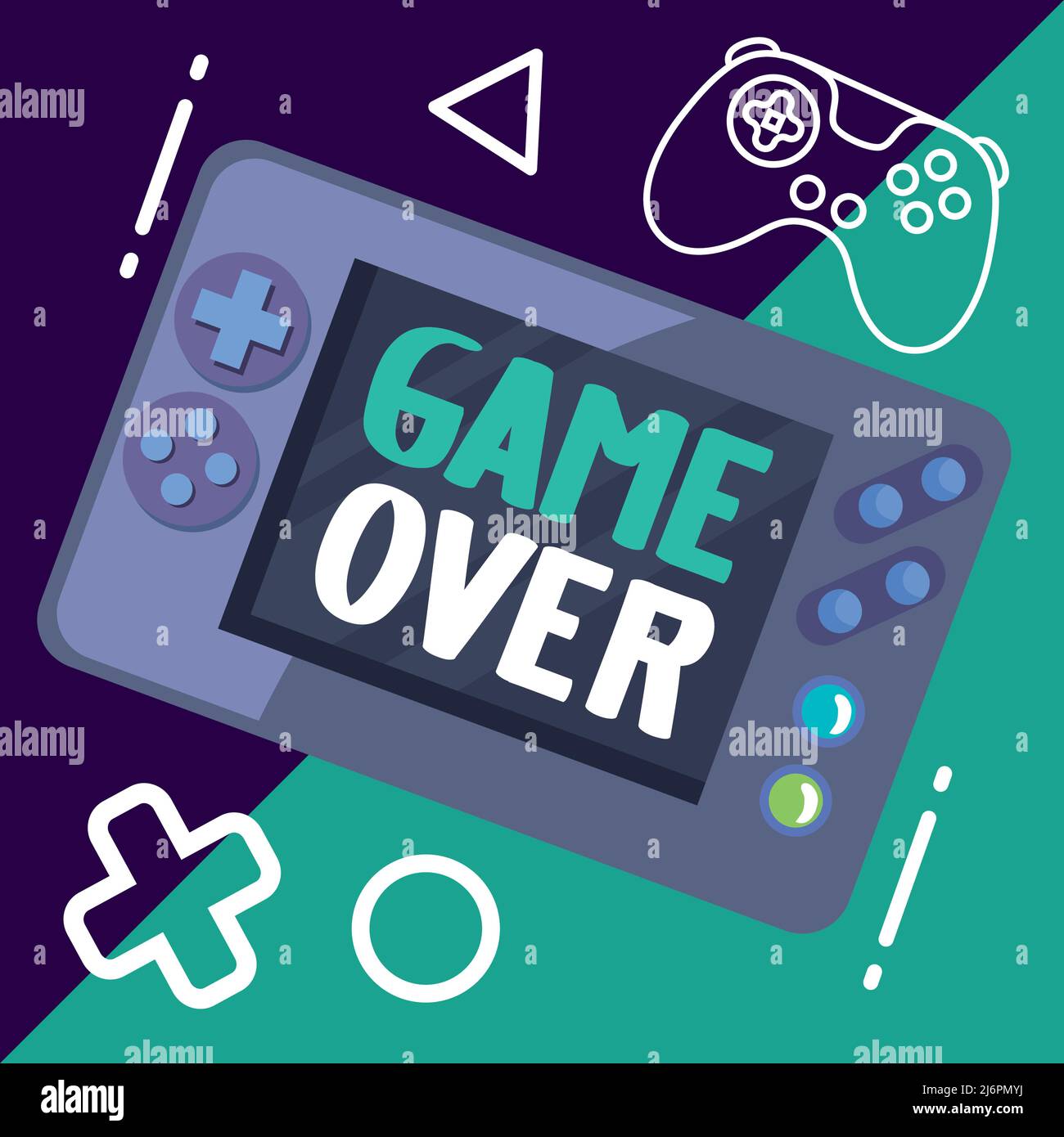 game over lettering in console Stock Vector Image & Art - Alamy