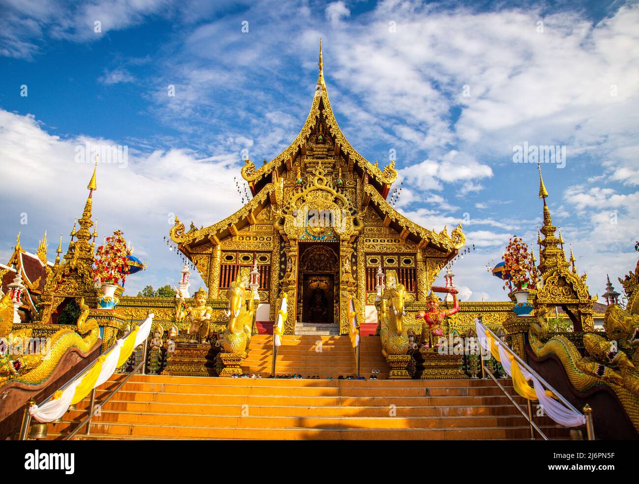 Wat Saeng Kaeo Phothiyan temple in Chiang Rai, Thailand, south east ...