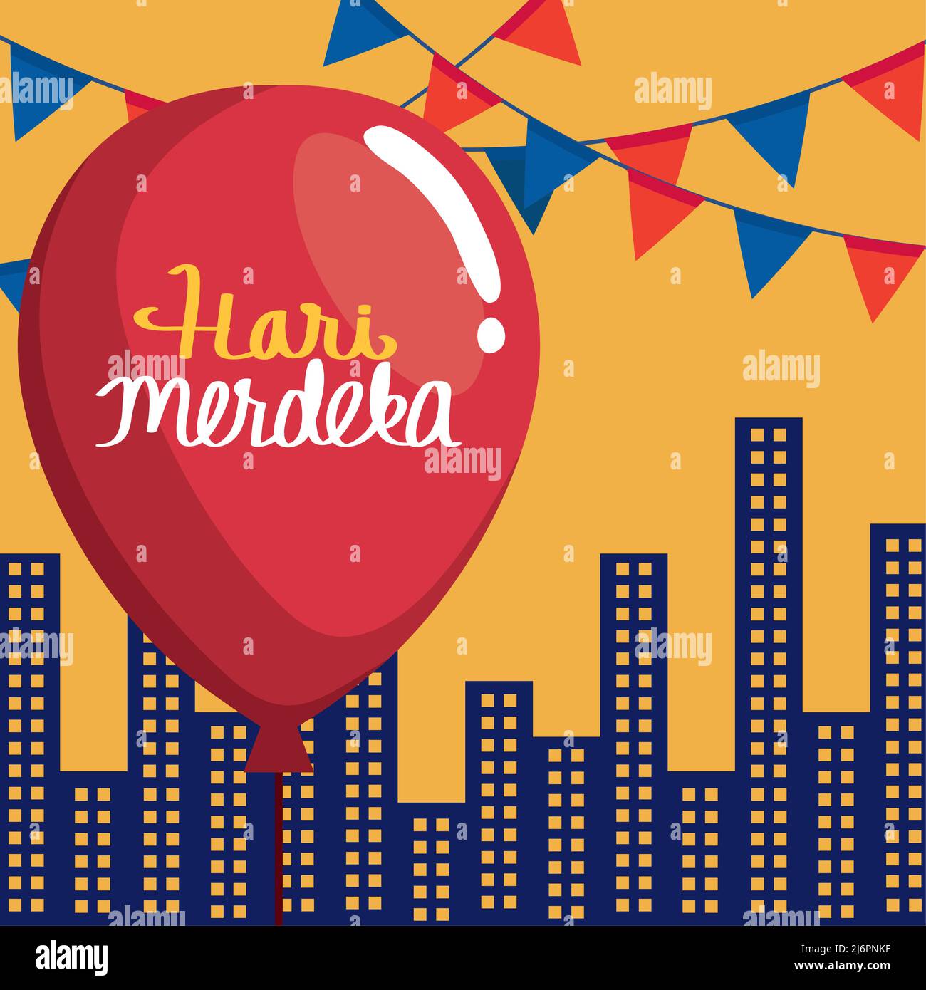 hari merdeka in balloon helium Stock Vector Image & Art - Alamy