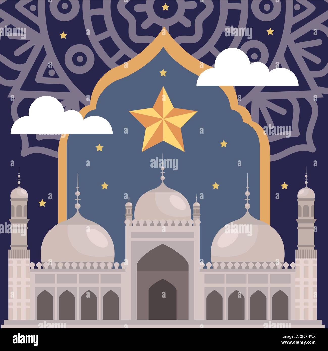 mosque and golden star Stock Vector Image & Art - Alamy