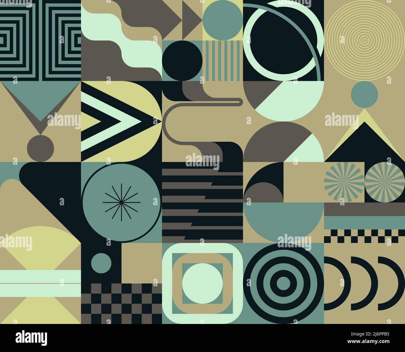 Abstract pattern graphics design inspired by modernism aesthetics arts ...