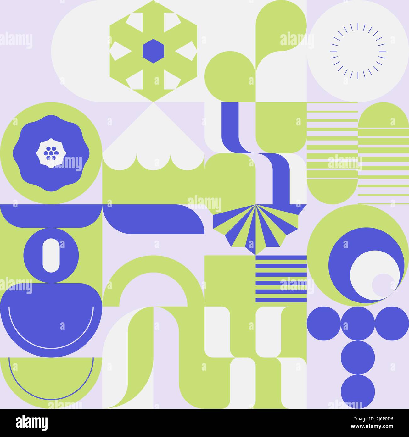 Neo-Geo vector pattern graphics artwork inspired by abstract modernist ...