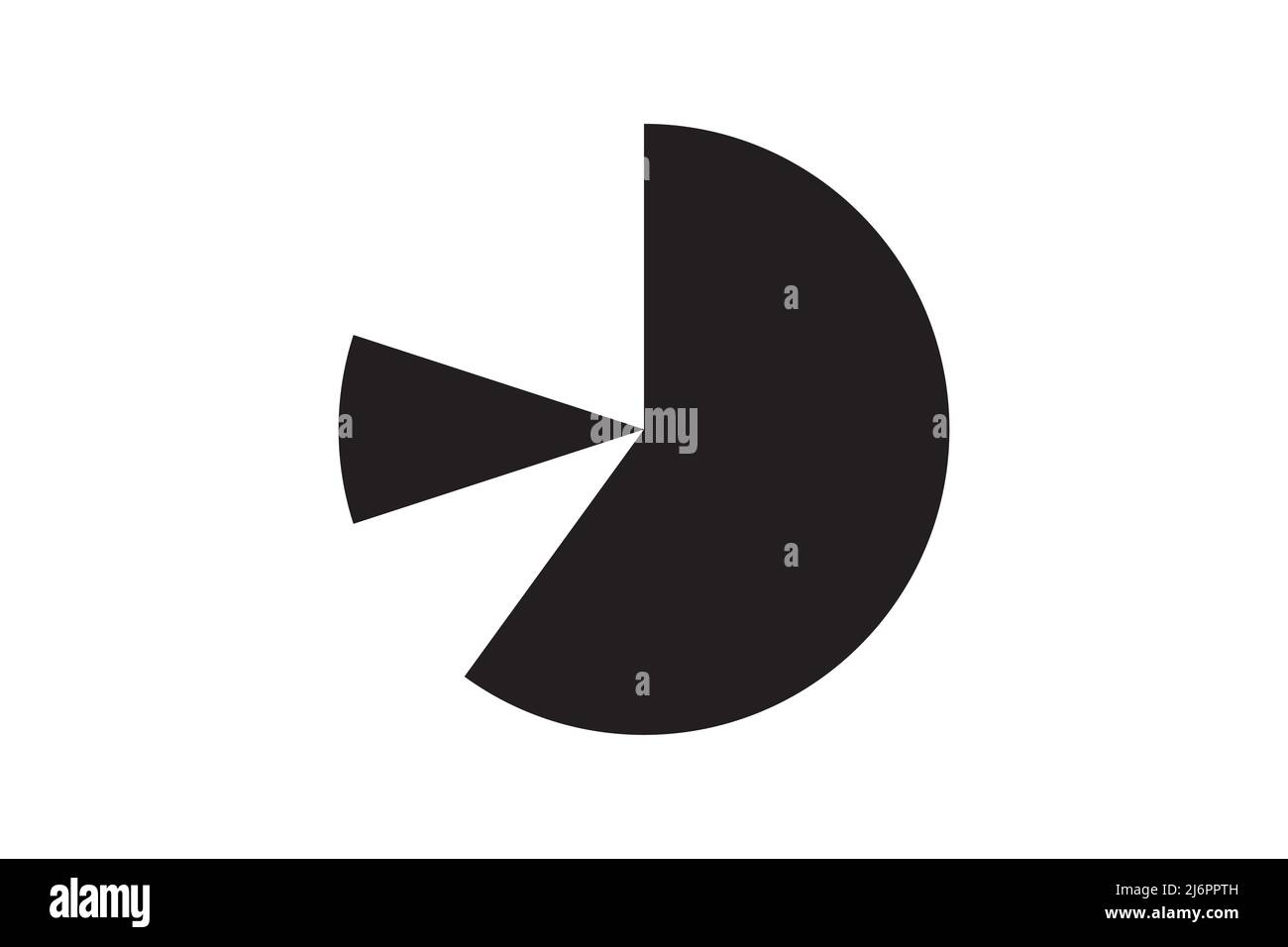Round graphic fraction circle shape vector element. Geometric diagram ...