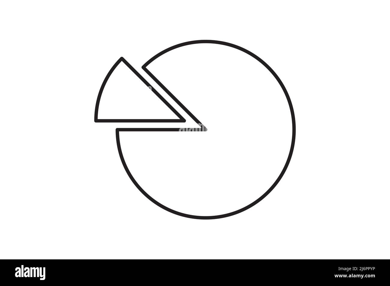 Round graphic fraction circle shape vector element. Geometric diagram ...