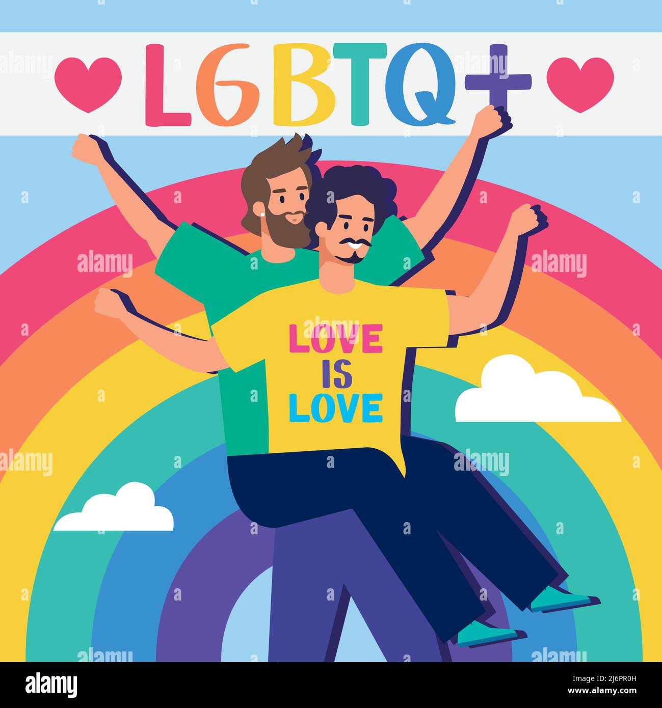 lgbtq lettering with gays Stock Vector Image & Art - Alamy