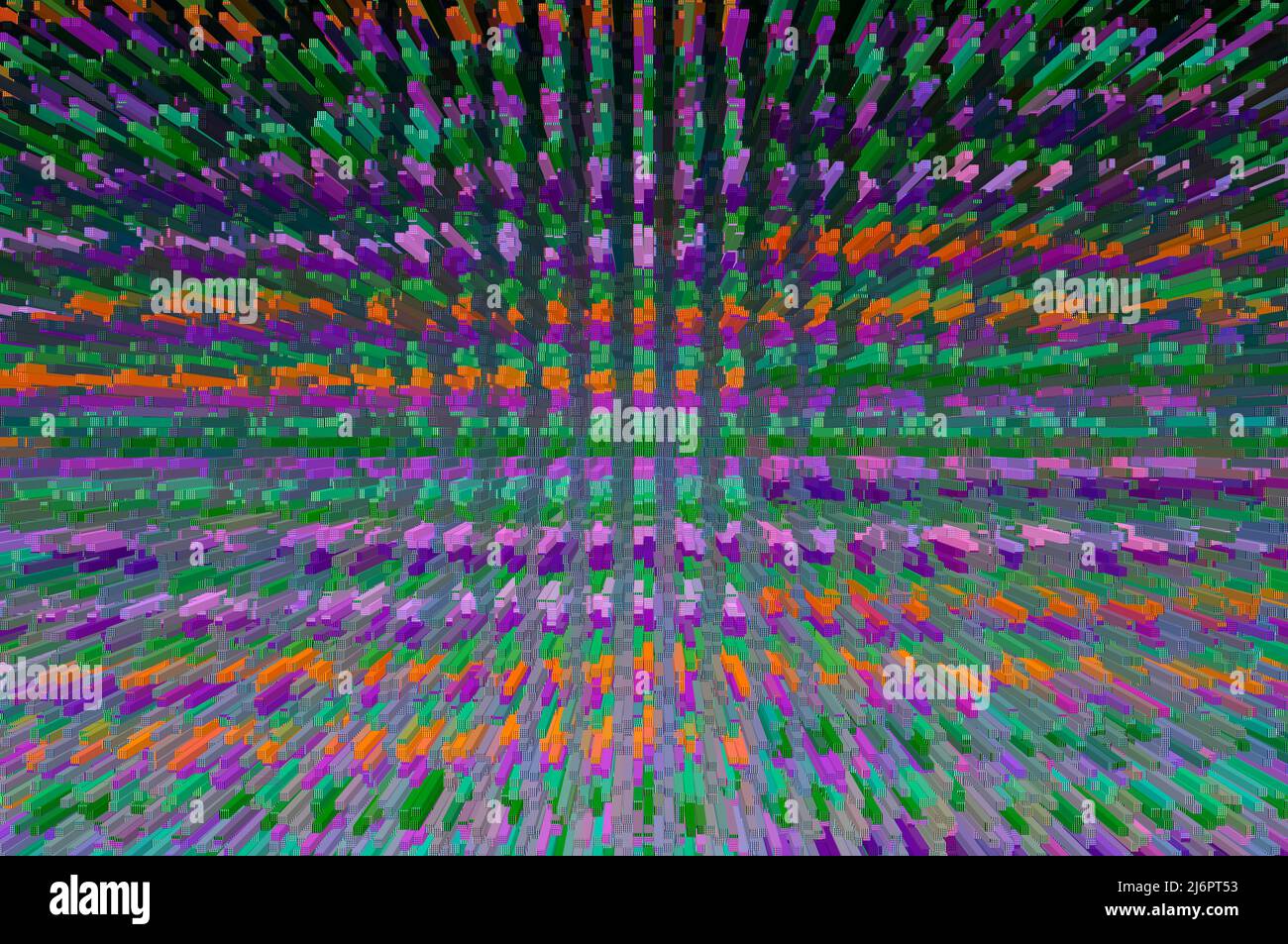 Abstract background of a 3D illustration from a digital pattern Stock ...