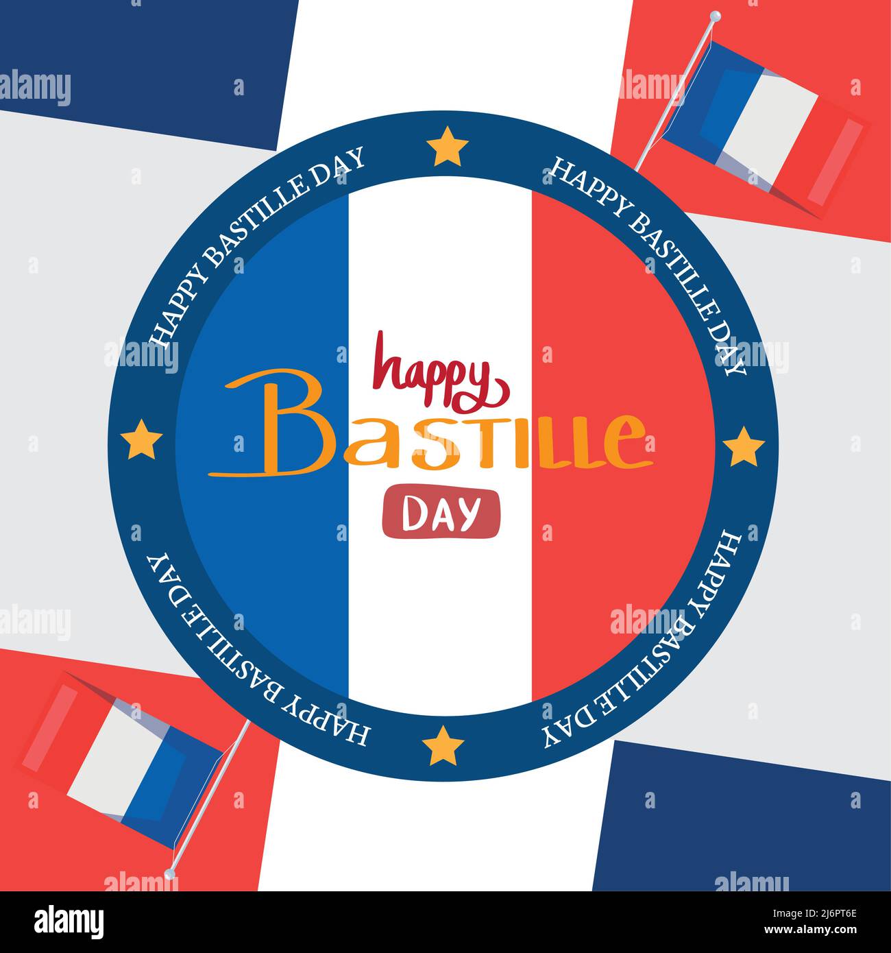 happy bastille day lettering celebration Stock Vector Image & Art - Alamy