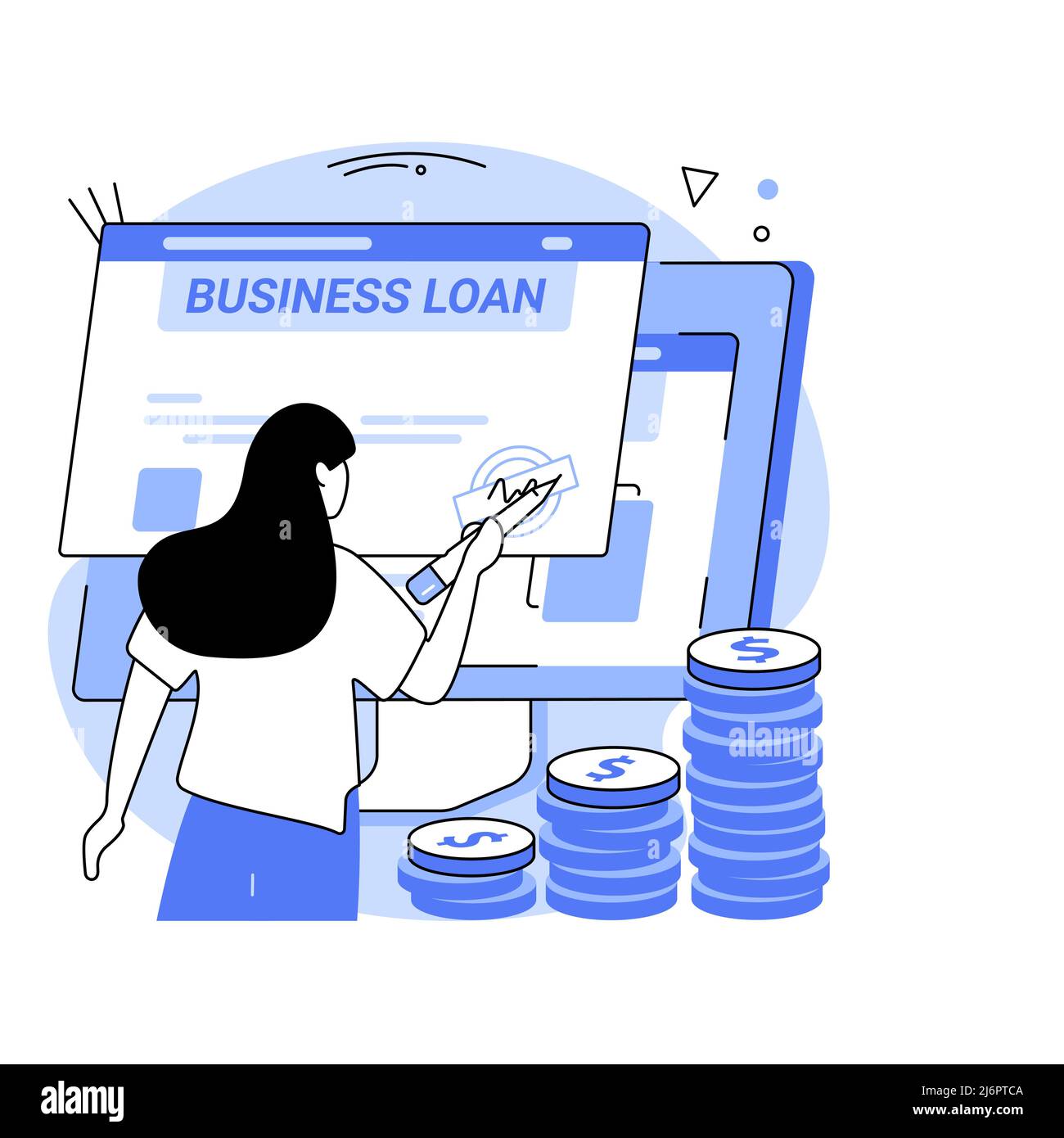 Online application isolated cartoon vector illustrations Stock Vector ...