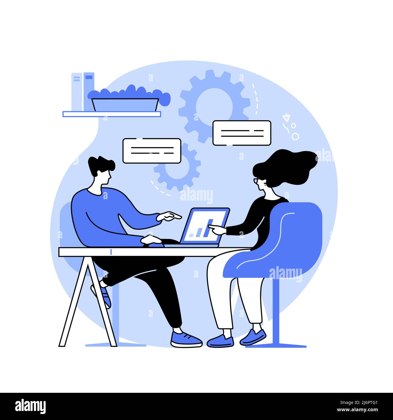 Interviewing candidate isolated cartoon vector illustrations Stock ...