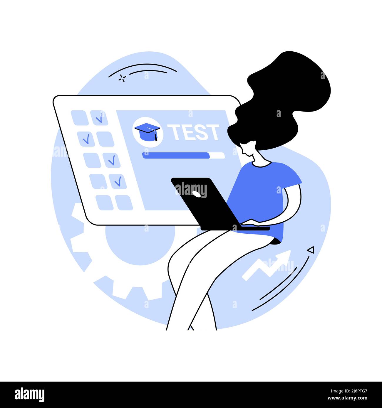 Cartoon girl thinking of story Stock Vector Images - Alamy