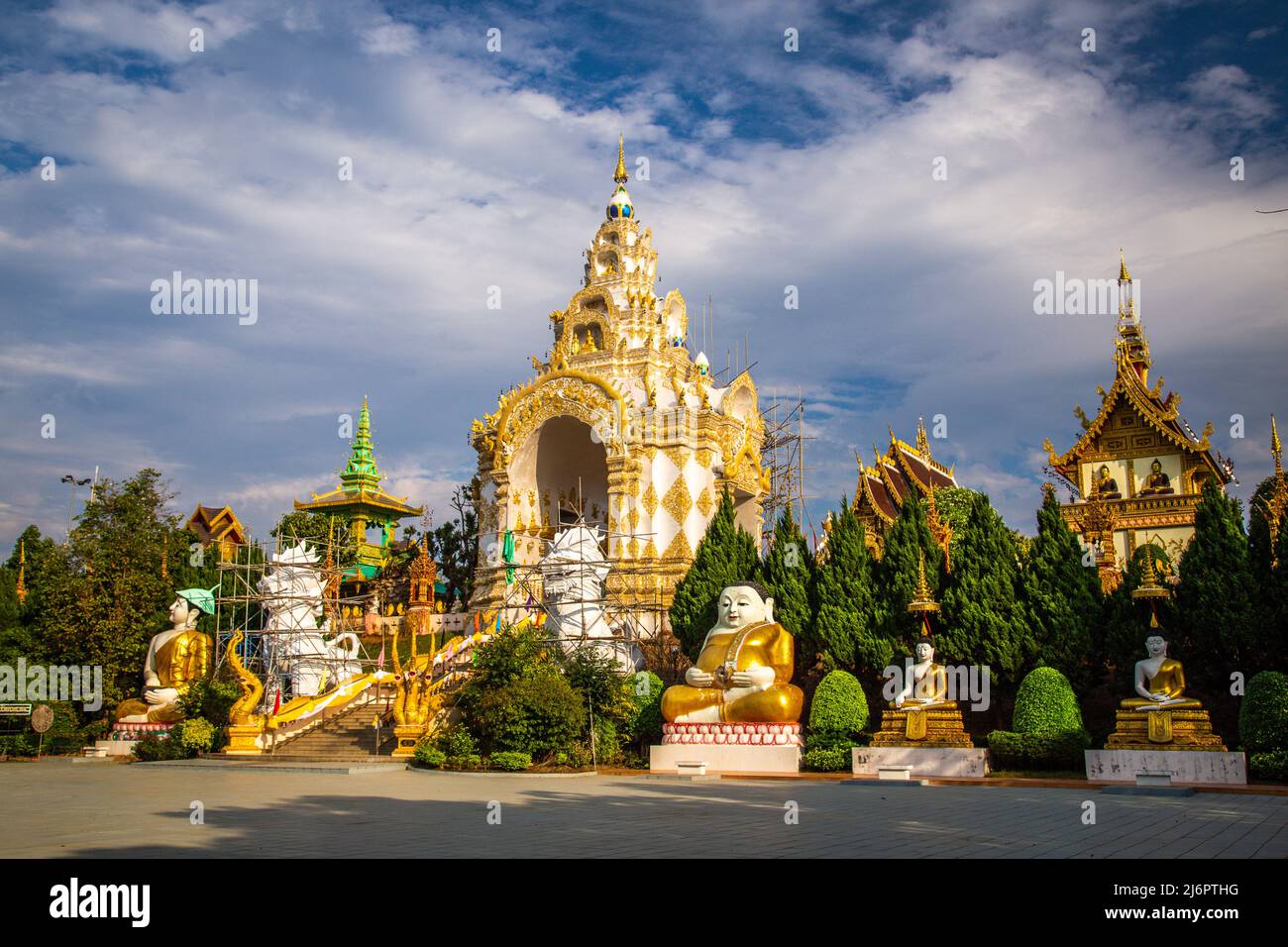 Wat Saeng Kaeo Phothiyan temple in Chiang Rai, Thailand, south east ...