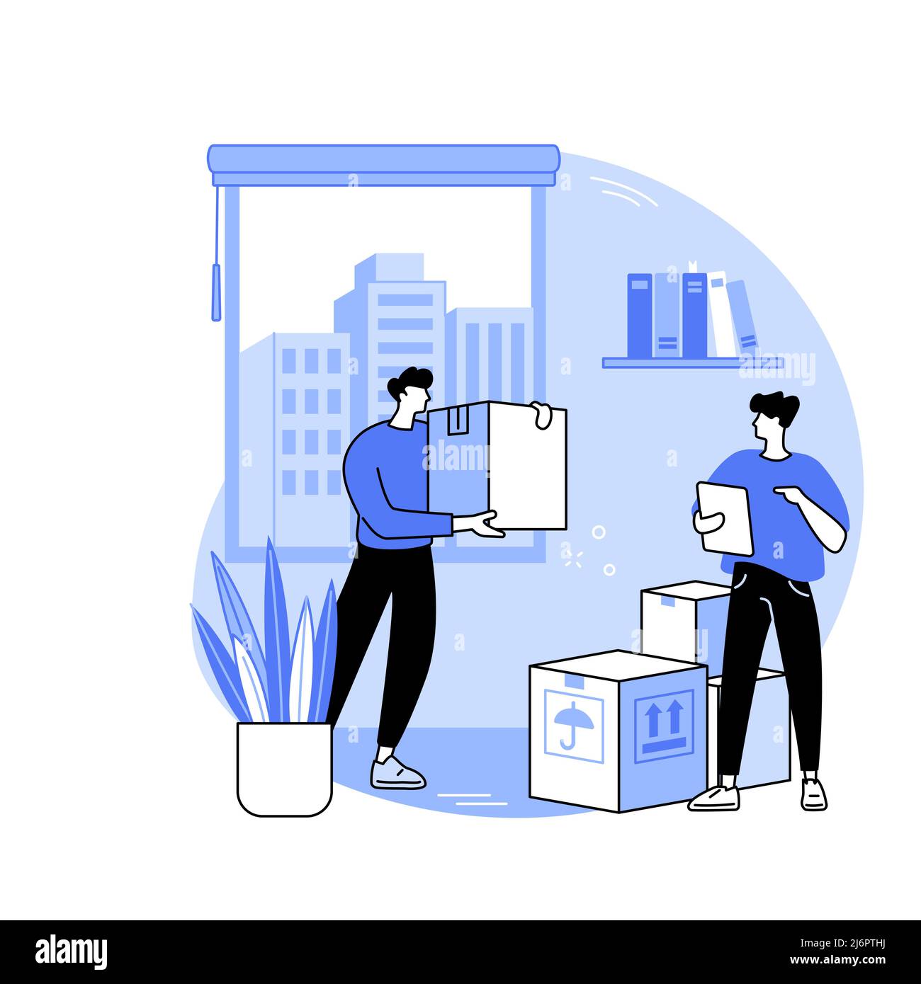 Moving to a new office isolated cartoon vector illustrations Stock ...
