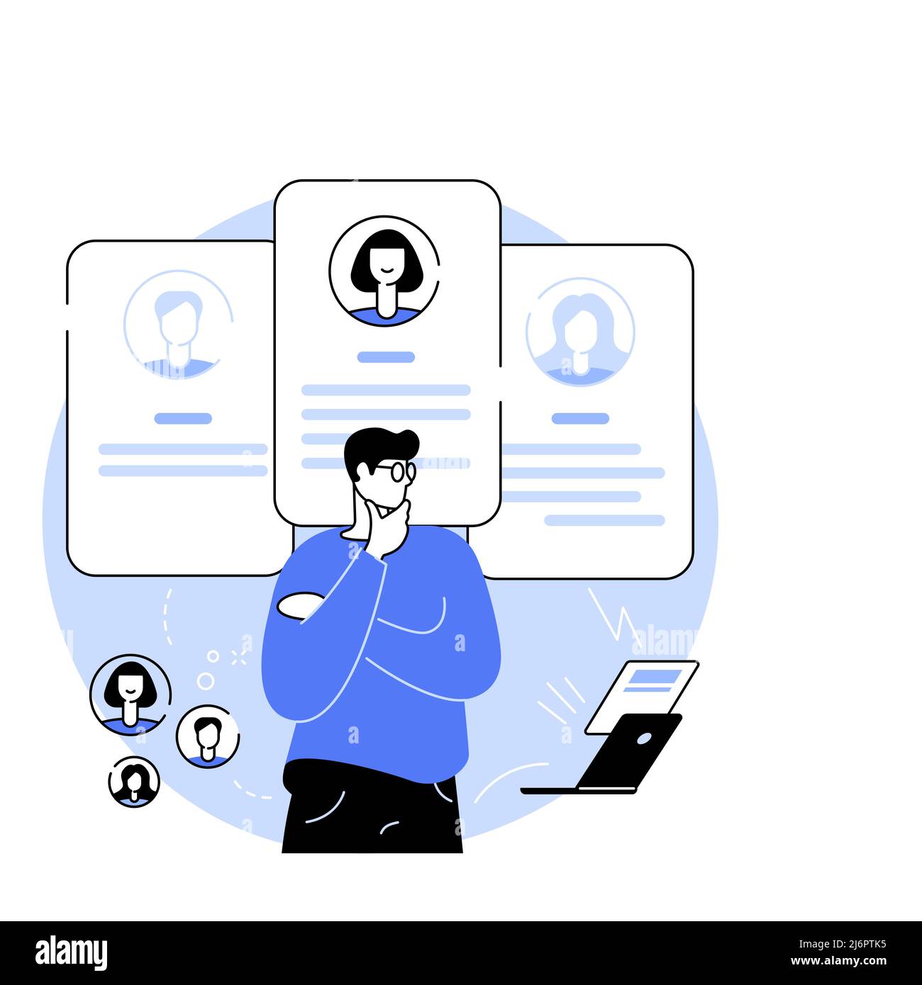 Select candidates isolated cartoon vector illustrations Stock Vector ...