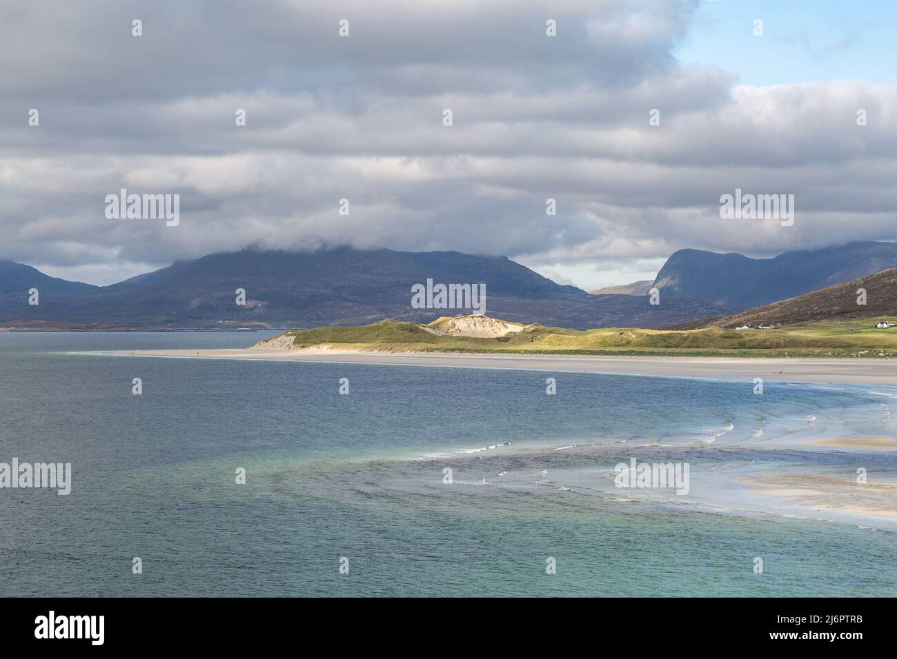 A view towards Seilebost Beach on the Hebridean Island of Harris Stock ...