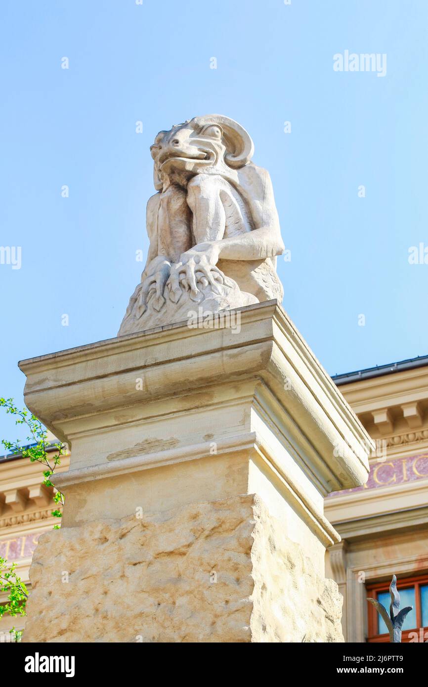 Fairy tale animal, figure in front of The Czapski Pavilion, The ...