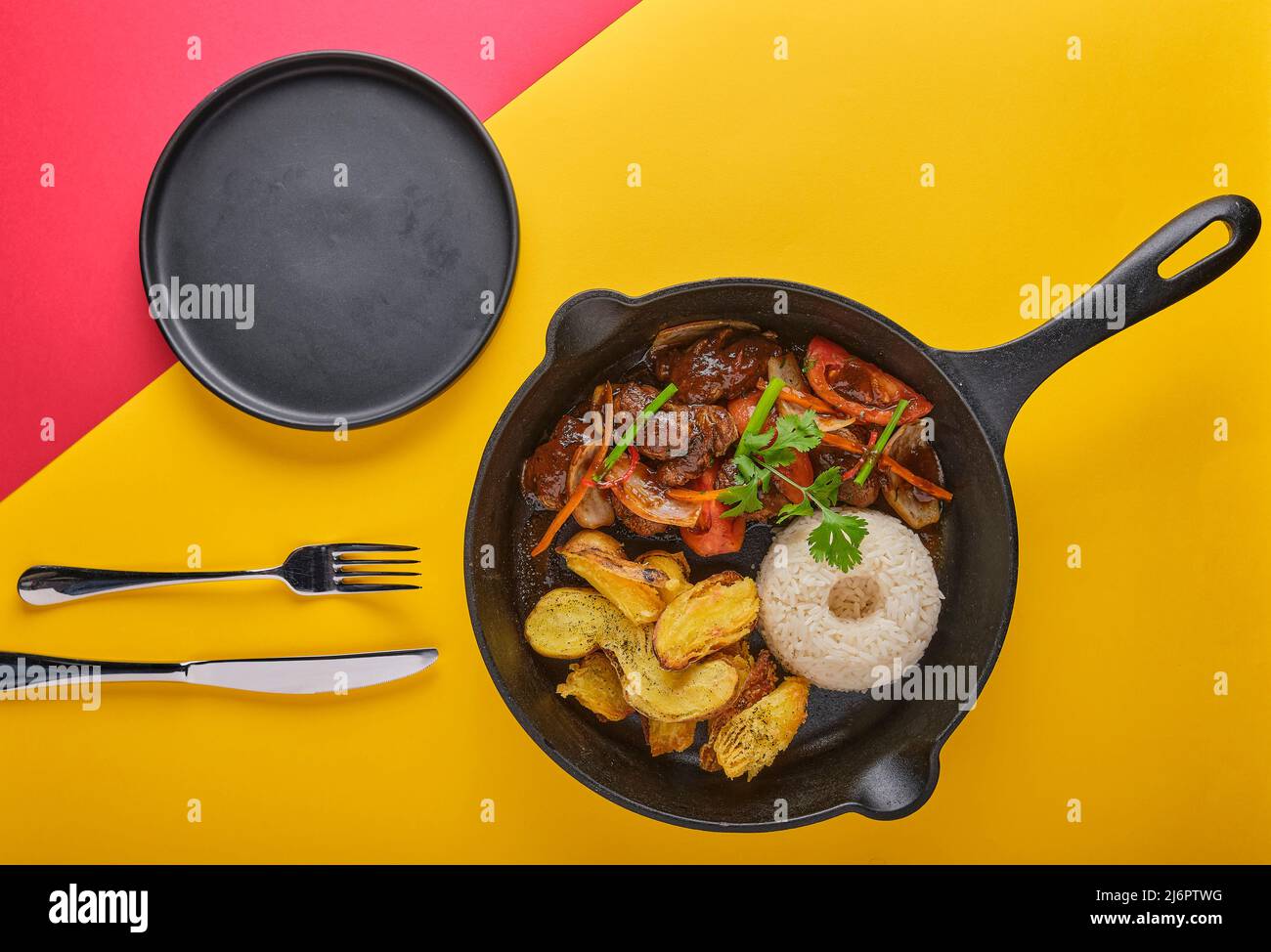 Peruvian d food - Lomo saltado - beef tenderloin with purple onion ...