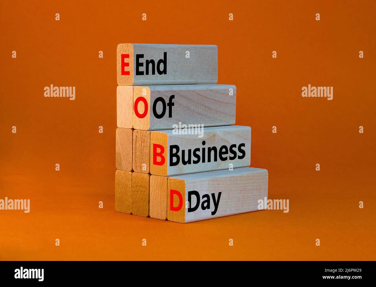 EOBD end of business day symbol. Concept words EOBD end of business day ...
