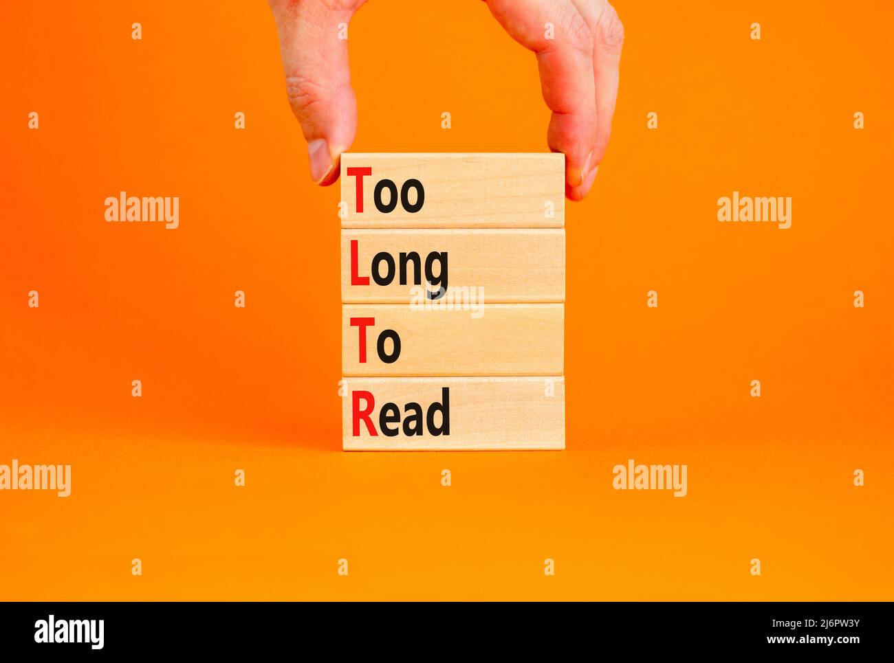 TLTR too long to read symbol. Concept words TLTR too long to read on ...