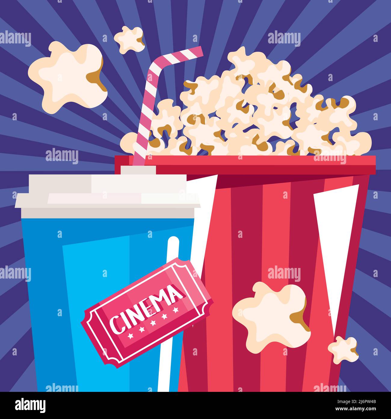 cinema pop corn and soda Stock Vector Image & Art - Alamy