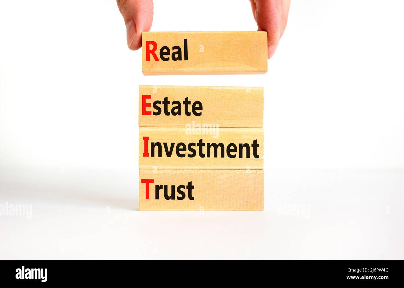 REIT real estate investment trust symbol. Concept words REIT real ...