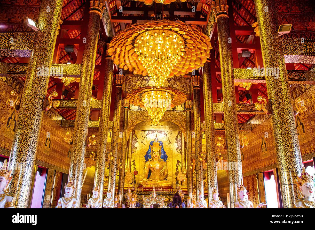 Wat Saeng Kaeo Phothiyan temple in Chiang Rai, Thailand, south east ...