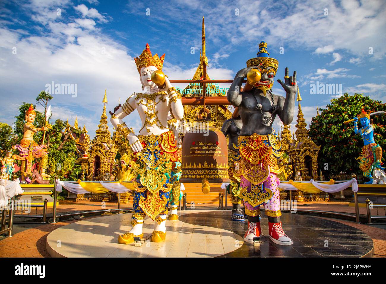 Wat Saeng Kaeo Phothiyan temple in Chiang Rai, Thailand, south east ...