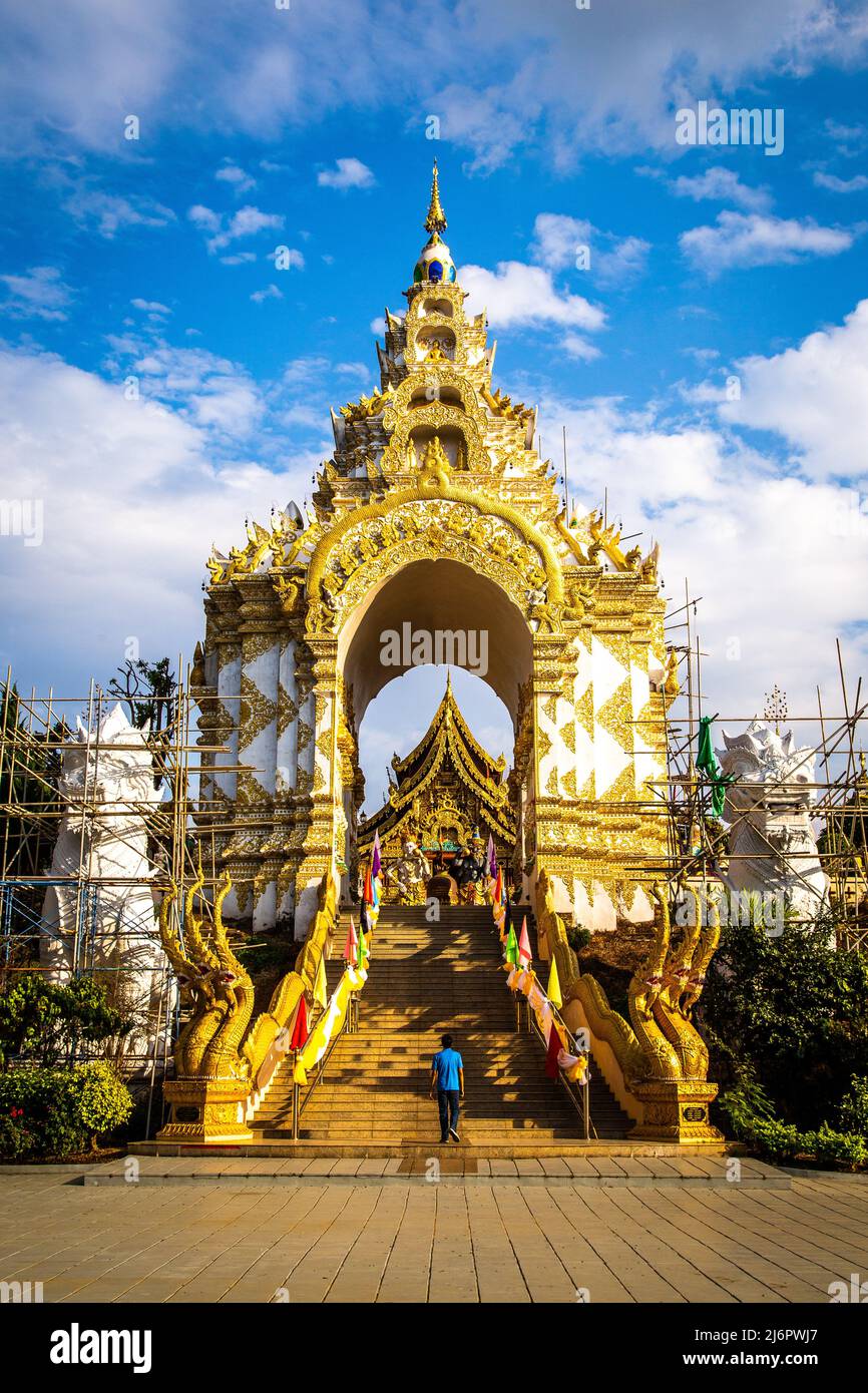 Wat Saeng Kaeo Phothiyan temple in Chiang Rai, Thailand, south east ...