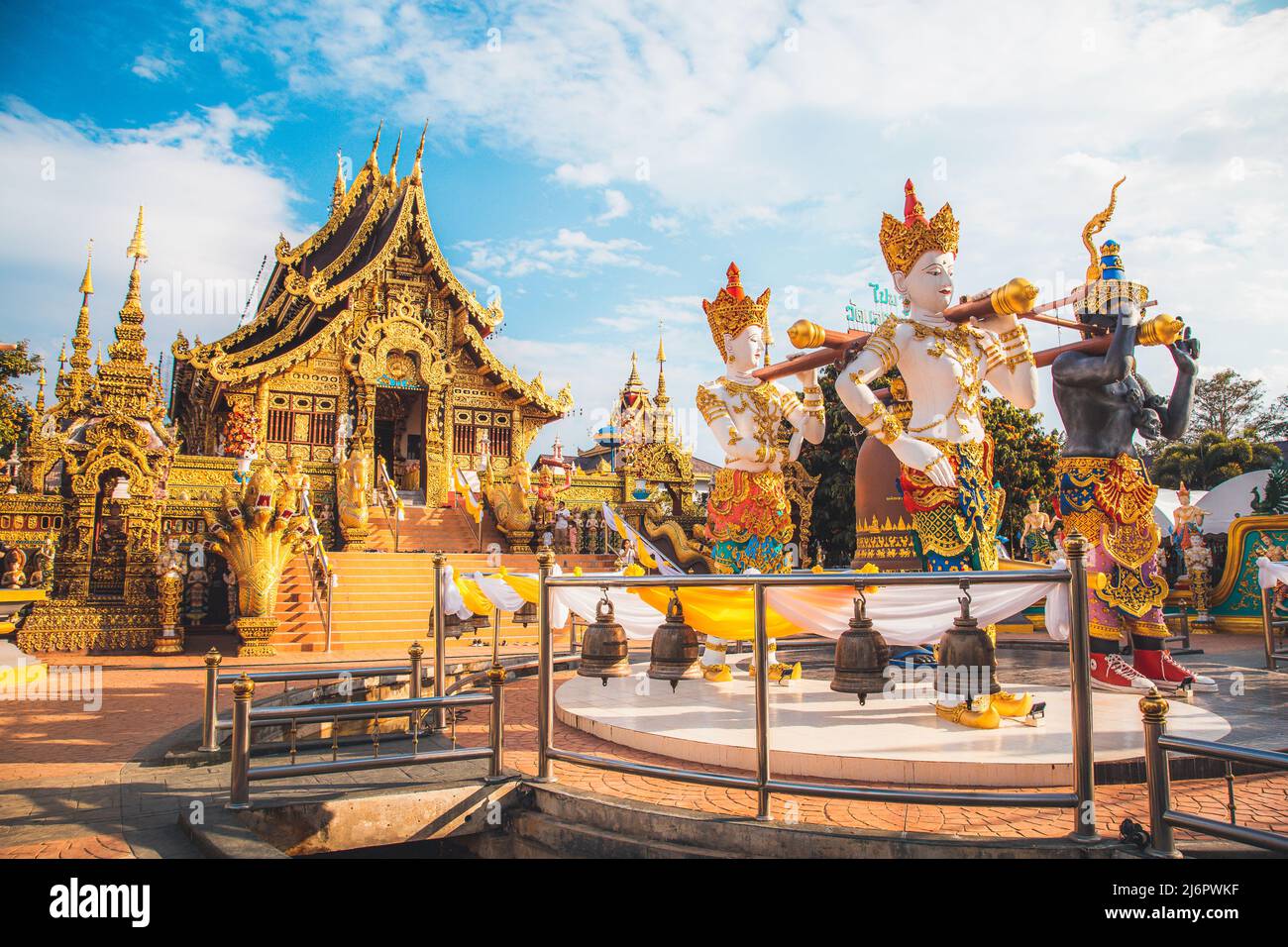 Wat Saeng Kaeo Phothiyan temple in Chiang Rai, Thailand, south east ...